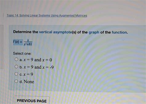 Solved Determine The Vertical Asymptote S Of The Graph Of Chegg