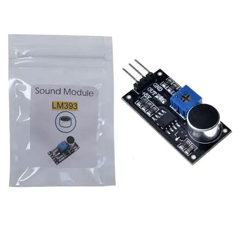 声音检测传感器模块声音传感器，带lm393芯片3针黑色pcb板