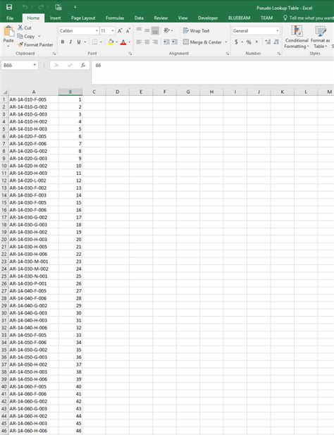 Using A Pseudo Lookup Table Excel File To Drive Visibility For Many
