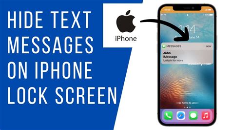 How To Make Text Messages Not Show Up On Lock Screen On Iphone Youtube