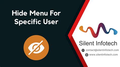 hide menu for specific user odoo module silent infotech youtube