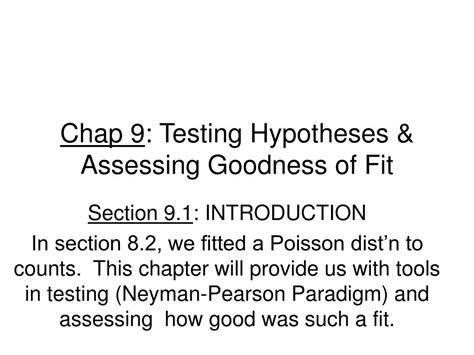 PPT Chap Testing Hypotheses Assessing Goodness Of Fit PowerPoint Presentation ID