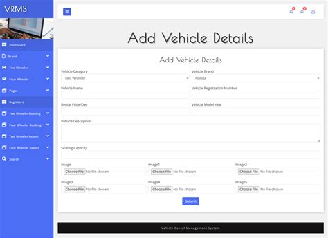 Vehicle Rental Management System Project Using Php And Mysql Phpgurukul