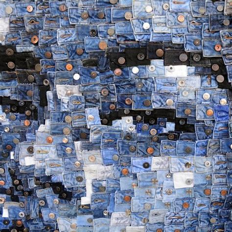 버려진 청바지로 만든 사실적인 초상화 유머게시판 Office Hub