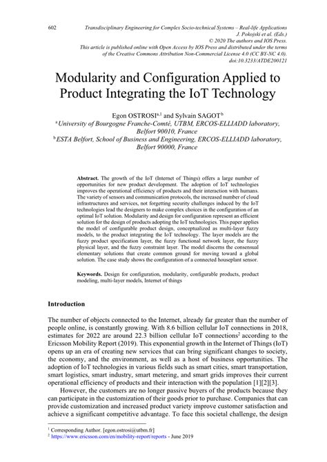 pdf modularity and configuration applied to product integrating the