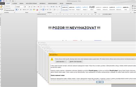 Microsoft Office Multiple Macro Warning Message Popups When More Than