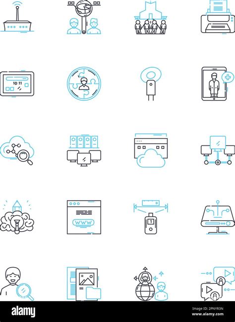 Brand Identity Linear Icons Set Recognition Authenticity Consistency Messaging Positioning