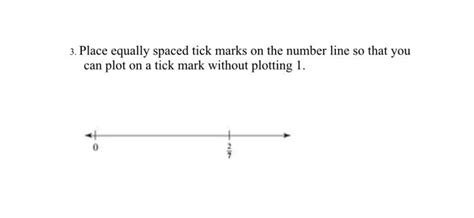 Solved 3 Place Equally Spaced Tick Marks On The Number Line