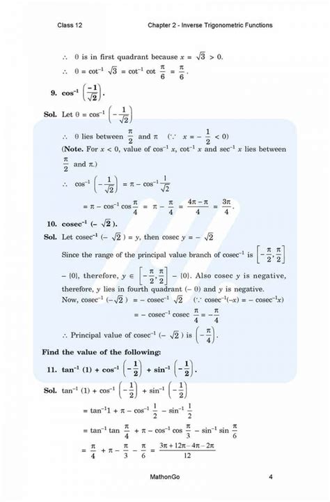 NCERT Solutions For Class Maths Chapter Exercise MathonGo