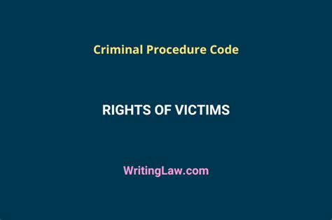 Rights Of Victims Under The Criminal Procedure Code