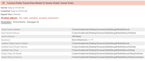 error the name contains invalid characters b esri community