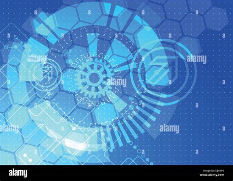 Abstract Technological Background With Various Technological Elements Stock Vector Image And Art