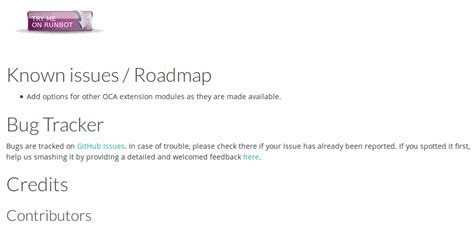 Report Bugs The Odoo Community Association OCA