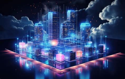 Premium Ai Image Cloud Computing Concept Smart City Wireless Internet Communication With Cloud