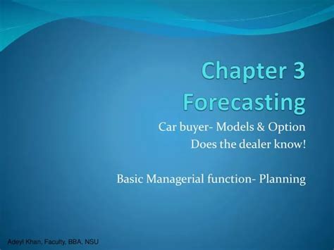 Ppt Chapter 3 Forecasting Powerpoint Presentation Free Download Id 4244411