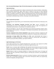 Choosing Methodologies Agile Structured Development And Course Hero