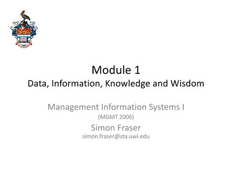 Mgmt 2006 Module 1 Law Notes Module 1 Data Information Knowledge