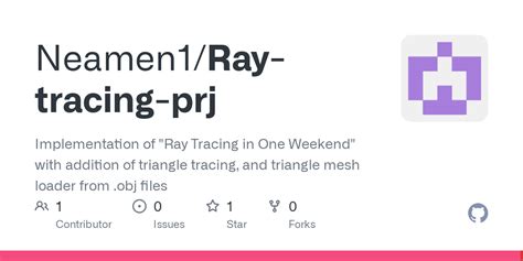 GitHub Neamen1 Ray Tracing Prj Implementation Of Ray Tracing In One