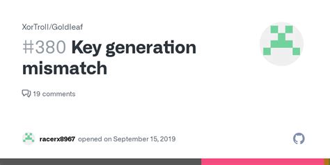 key generation mismatch · issue 380 · xortroll goldleaf · github