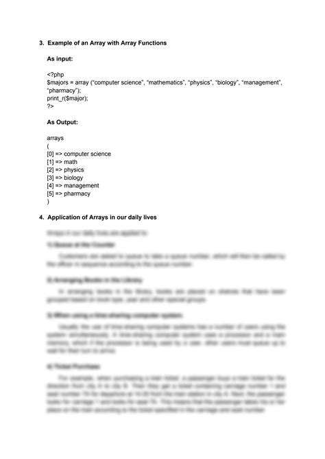 SOLUTION Array Examples Of Array And Their Application In Daily Life Studypool