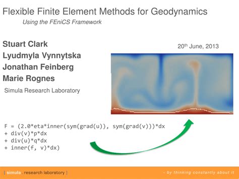Pdf Flexible Finite Element Methods For Geodynamics