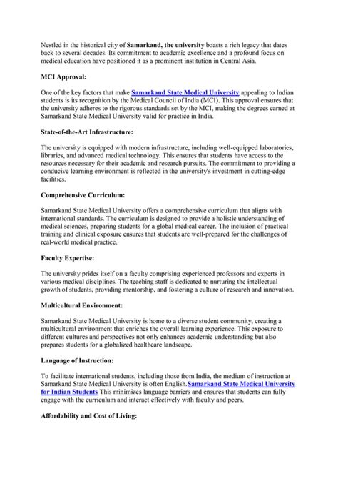 Mci Approved Medical Universities In Uzbekistanpdf