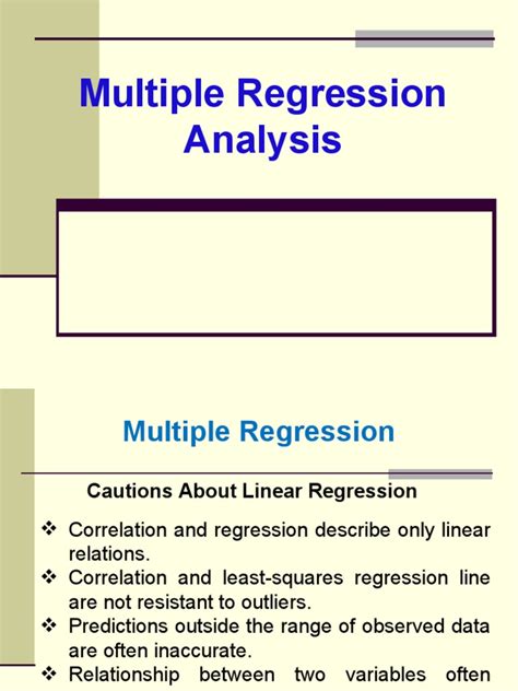 Multiple Regression Analysis 1 Pdf Regression Analysis Errors And Residuals