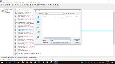 GRAFIKA KOMPUTER MEMBUAT GAMBAR BANGUN SEGITIGA DENGAN DEV C OPENGL
