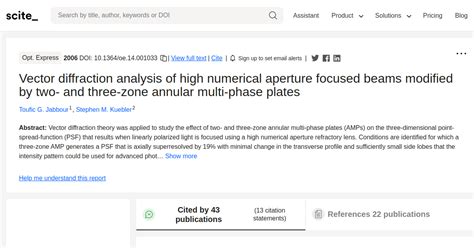 Vector Diffraction Analysis Of High Numerical Aperture Focused Beams