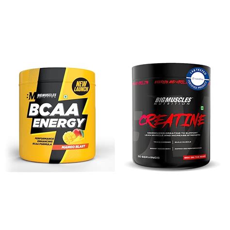 Bigmuscles Nutrition Bcaa Energy 20 Serving Mango Blast Creatine