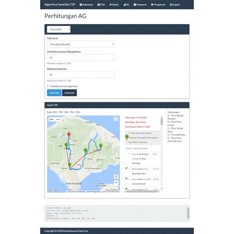 Jual Source Code Algoritma Genetika Tsp Php Shopee Indonesia