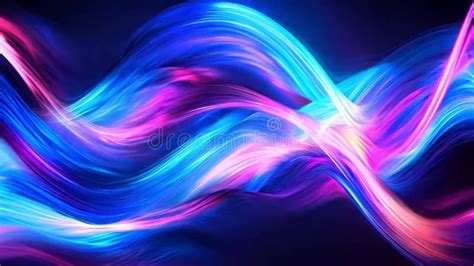 Colorful Abstract Light Waves Flowing In A Dynamic Pattern Across A Dark Background Stock Video