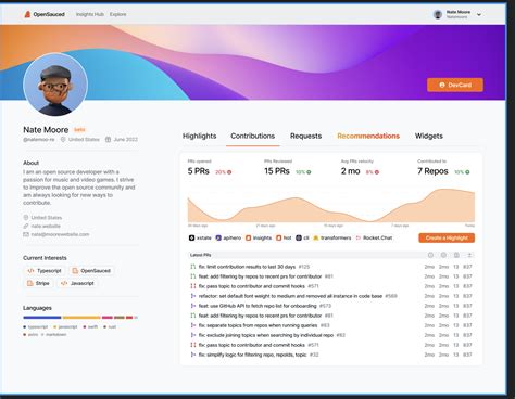 add link to devcard from profile page · issue 1338 · open sauced app · github