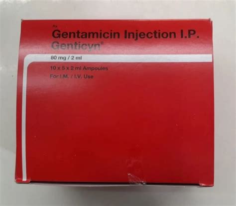 2ml Gentamicin Injection Ip 80 Mg At ₹ 110 Box In Muzaffarnagar Id 2851640124462