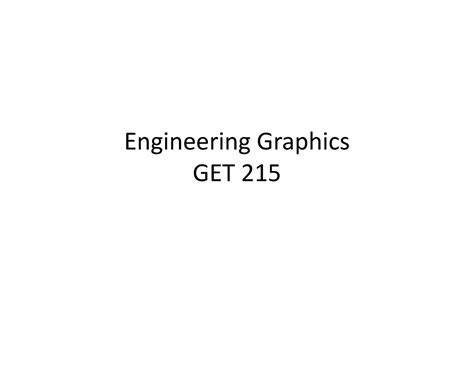 Lecture NOTE ENGR Graphics Engineering Graphics GET Required Text Book Engineering