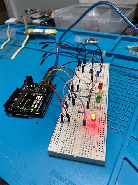 Finally Started Some Tutorials Rgb Led Push Switch Traffic Light And