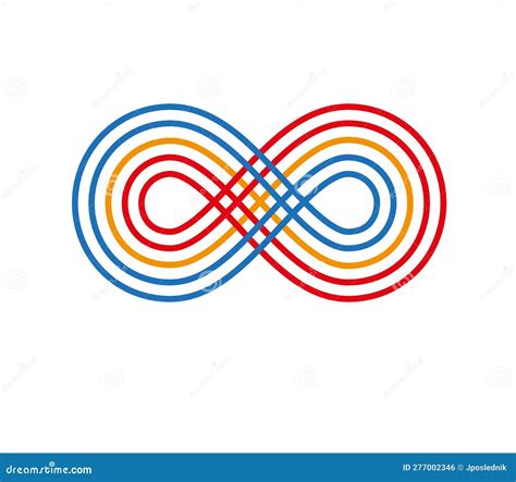 Mobius Loop Made Of Rainbow Infinity Symbol Colorful Ribbon Stock Vector Illustration Of