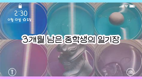 3개월 남은 중학생의 일기장 일기장 액괴 액괴 일기장 슬라임 일기장 일기장 시리즈 미니 유린 말로님 영상 액괴 슬라임 Youtube