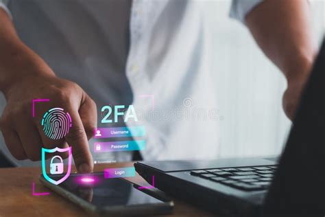Two Factor Authentication Concept Cyber Security With Biometrics