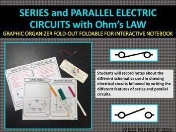 Series And Parallel Electric Circuits Graphic Organizer Foldable Notes Foldables Graphic