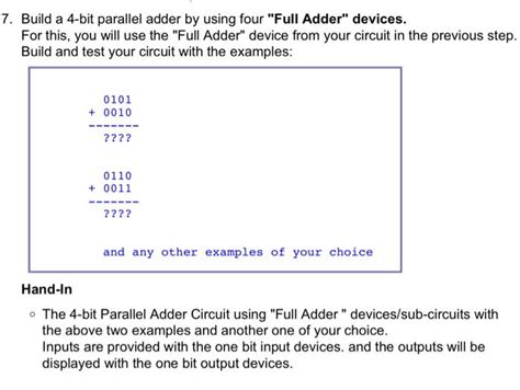 solved build a 4 bit parallel adder by using four full