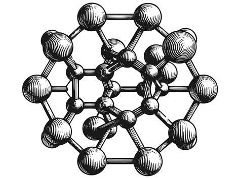 Handdrawn Molecular Structure Sketch On White Background Vector Generative Ai Premium Ai