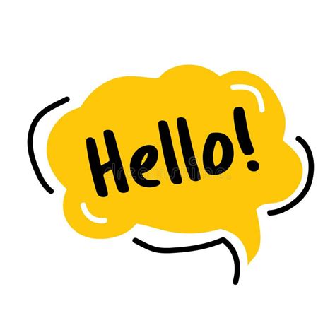 Speech Bubble Hello In Different Languages Of The World Stock Vector Illustration Of
