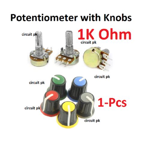 Buy 1k Ohm Potentiometer Voltage Divider Variable Resistor With Knob