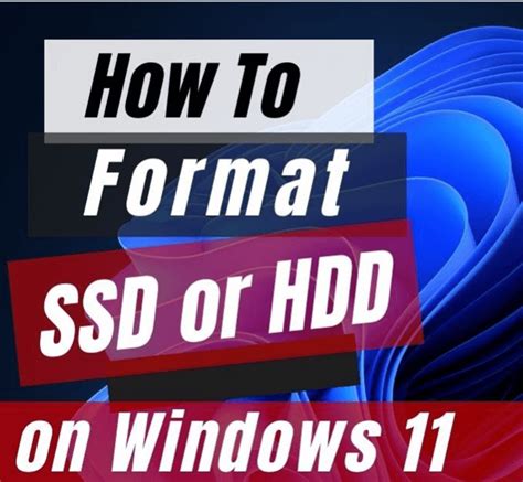 How To Format Hdd Ssd On Windows 11