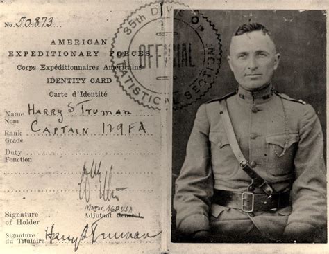 Harry S Truman And The Influences Of His Service In World War I Us