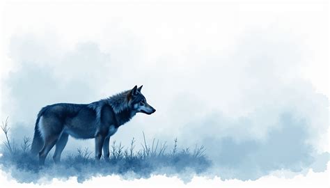 Free Indigo Wolf Spirit Image Wolf Indigo Watercolor Download At