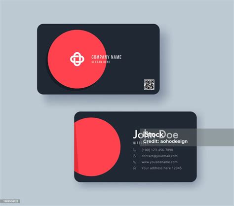 비즈니스 인사말 카드 템플릿 디자인 소개 카드에는 샘플 텍스트 위치가 포함됩니다 벡터 일러스트 디자인 디자인에 대한 스톡 벡터 아트 및 기타 이미지 Istock