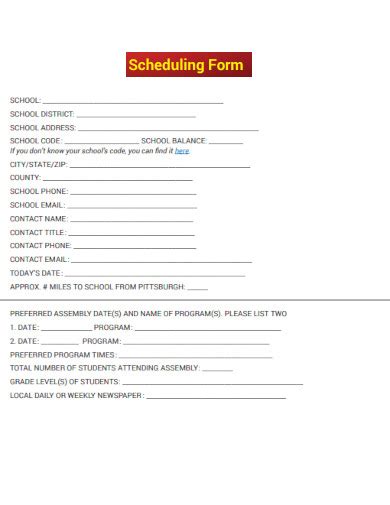 30 Free Scheduling Samples To Download 30 Free Scheduling Samples To Download