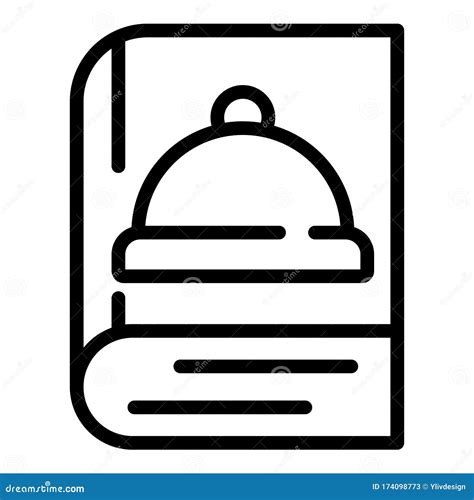 Cookbook Icon Outline Style Stock Vector Illustration Of Cookbook Card